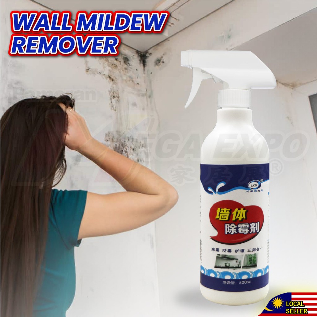 Pembersih Kulat Kotoran Dinding/ Wall Mold Remover Spray (500ml) Mildew ...