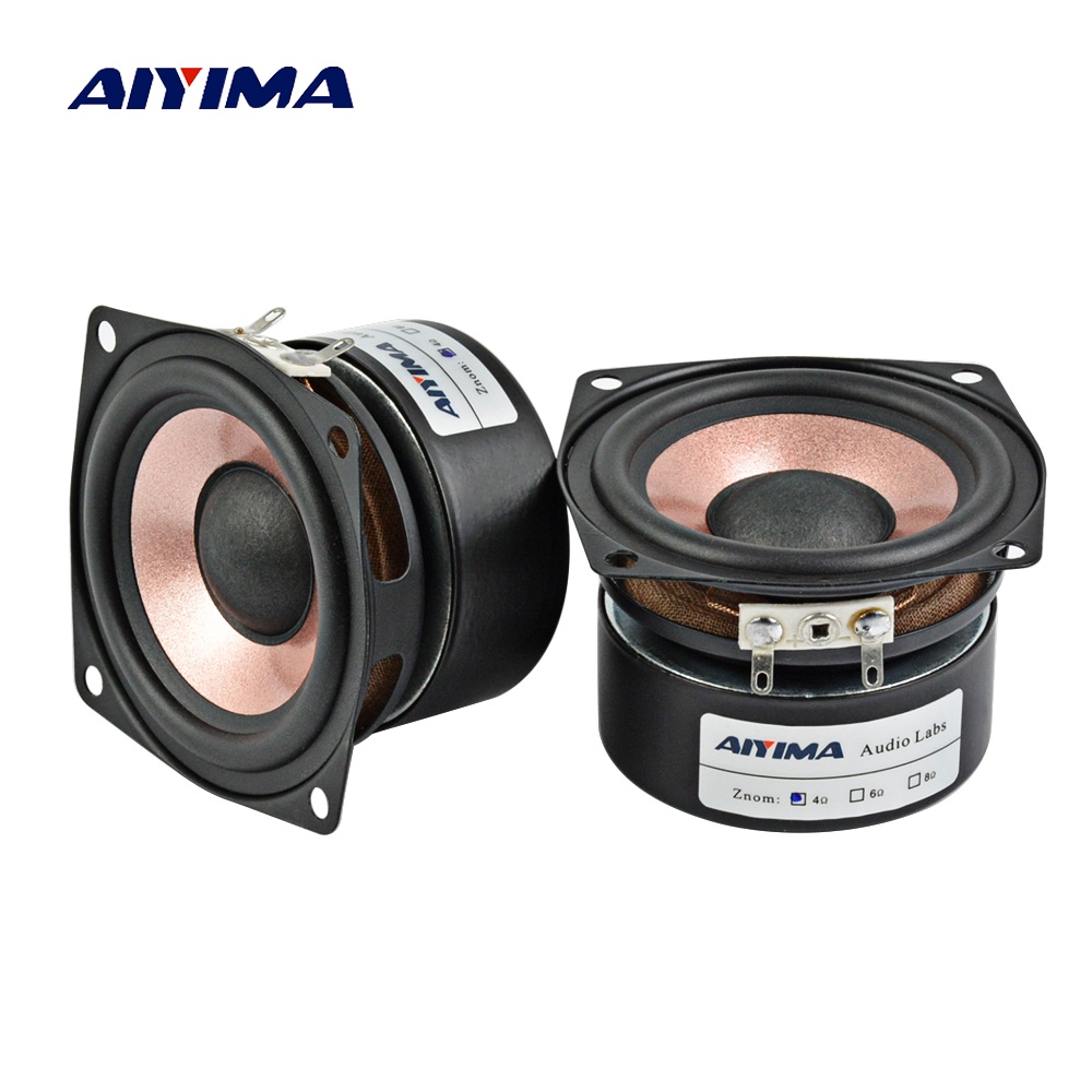 AIYIMA 2Pcs 2.5-Inch Audio Speaker 4Ohm 8Ohm HIFI Desktop Full Range Speaker High Sensitivity ...
