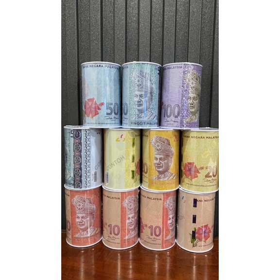 LIMITED EDITION Tabung Ringgit RM10/20/50/100 Tin Kids / Adult Saving ...