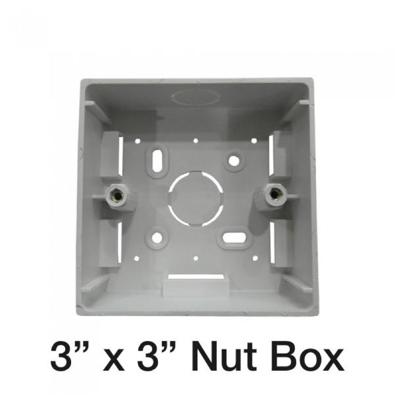 PVC Nut Box Surface Type / Electrical Box/ Base 3” x 3” / 3” x 6” / 3 ...