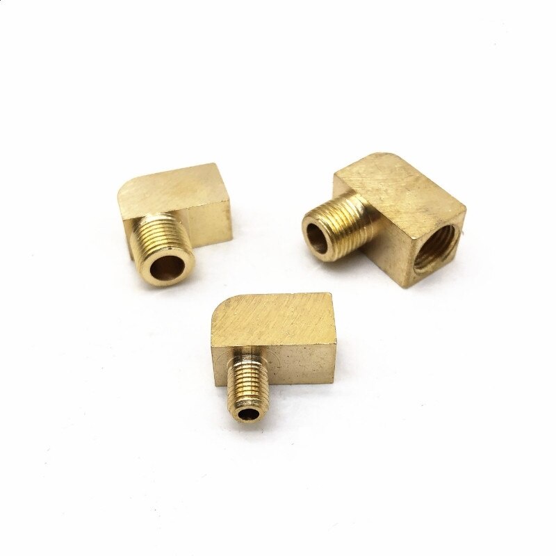 M6 M8 M10 Metric Female To Male Brass Elbow 90 Degree Pipe Tube Fitting Ferrule Connector ...