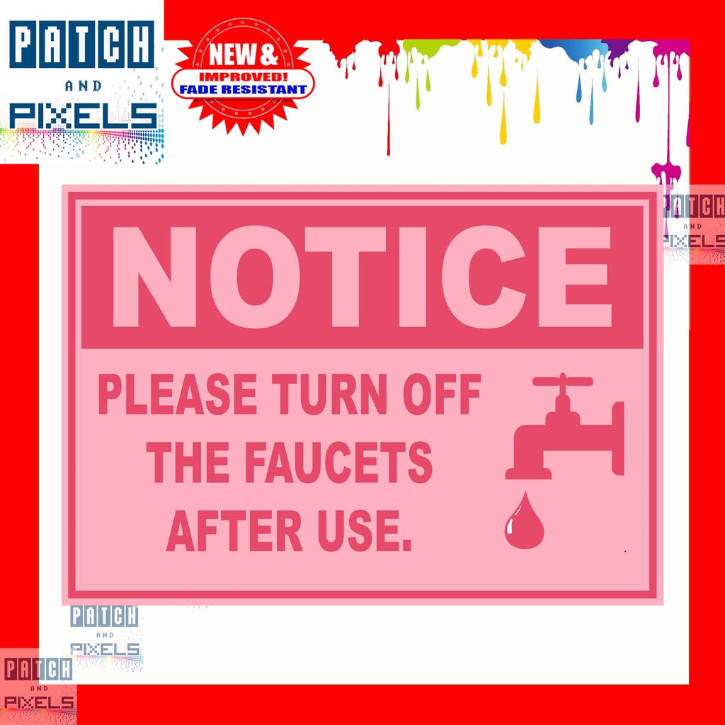 Keep Area Clean Sign Pink House Rules Signages 8 x 10 inches Waterproof ...