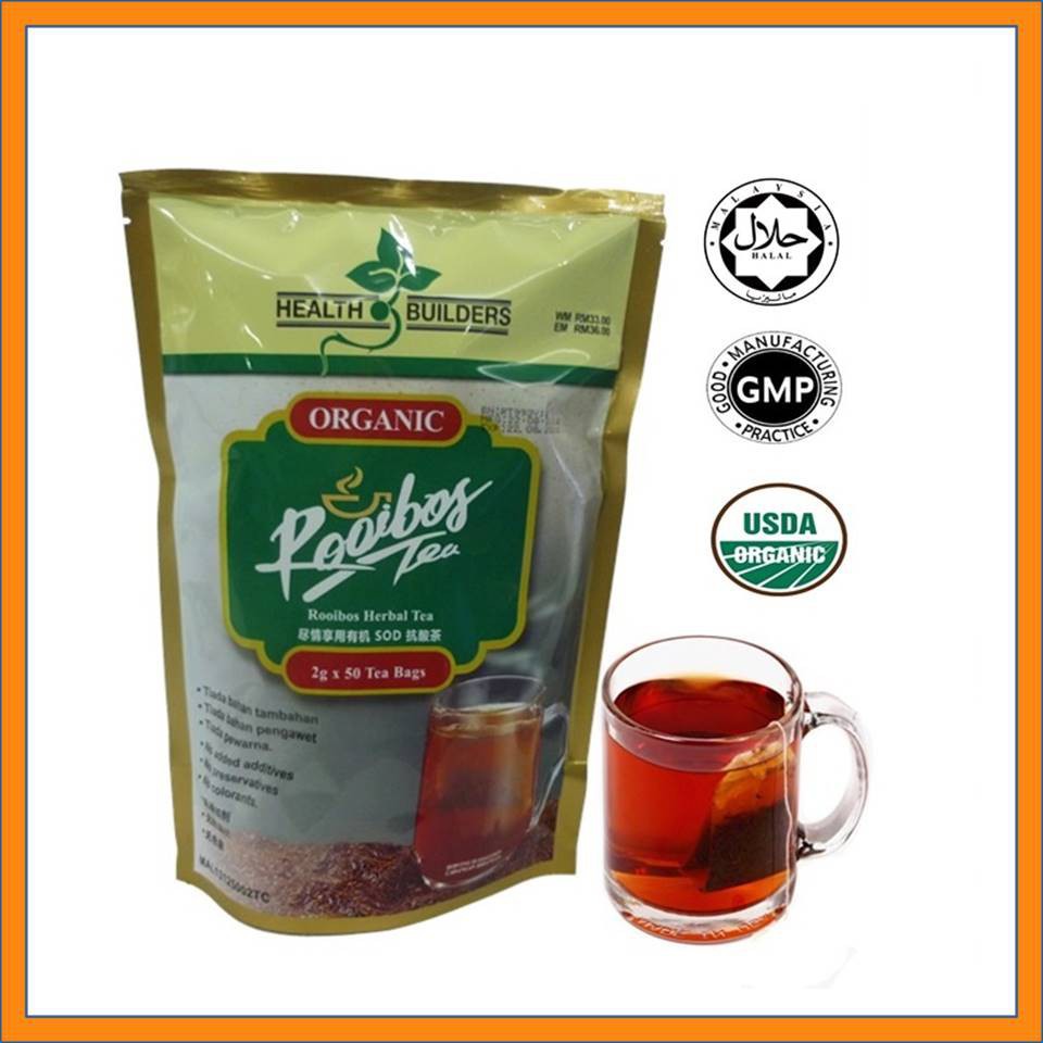 Health Builders Organic Rooibos Tea (50 uncang) | Shopee Malaysia