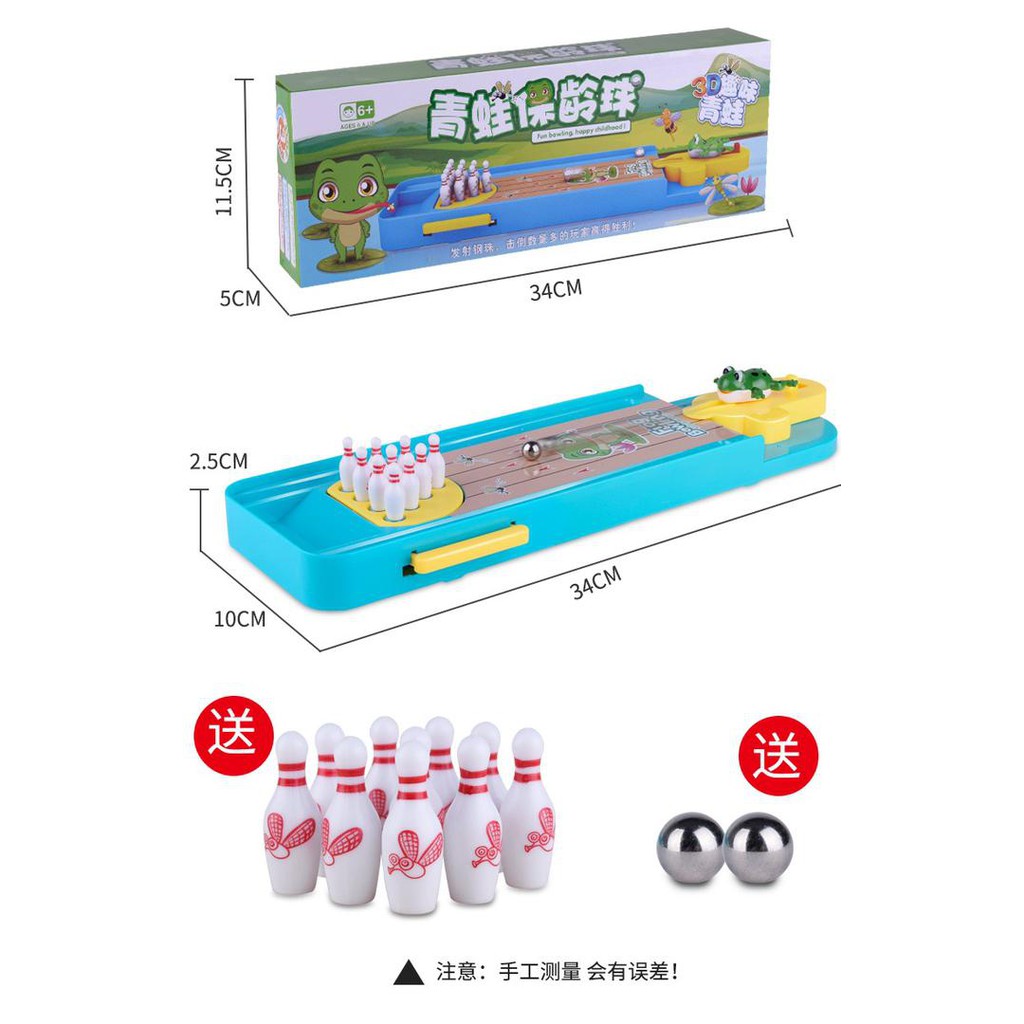 Table Frog Bowling Basketball Shooting Launch Tabletop Education Kids ...