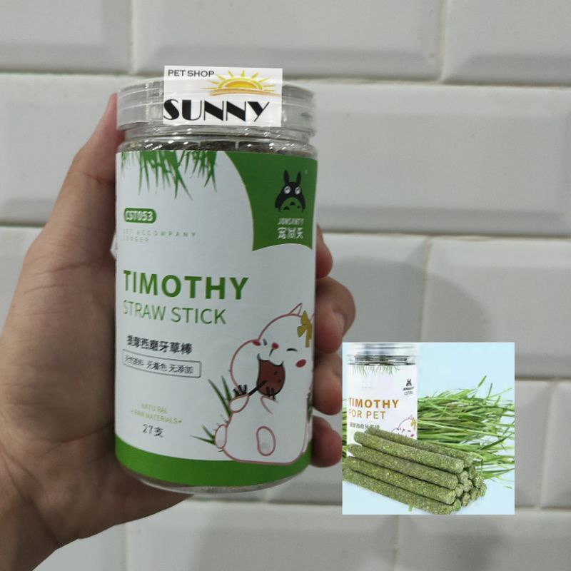 Timothy grass stick food combined with grinding teeth for hamsters ...