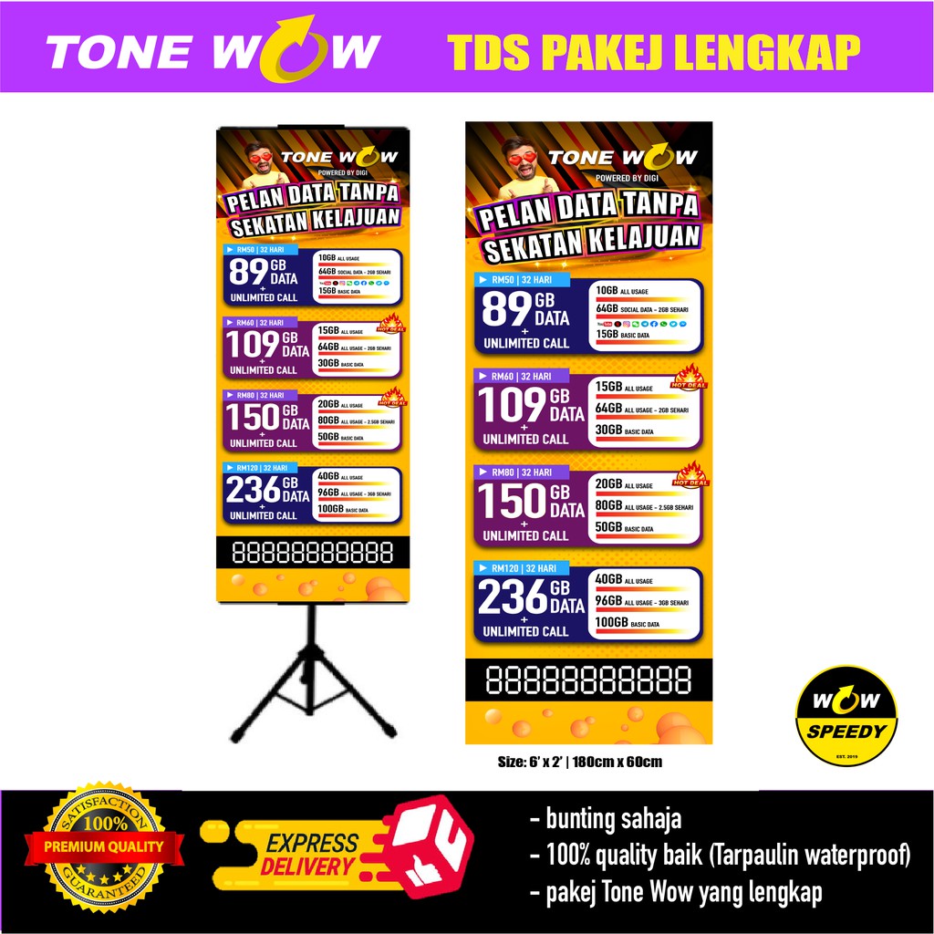[DESIGN BARU] TONE WOW BUNTING - TDS PAKEJ LENGKAP 🔥 | Shopee Malaysia