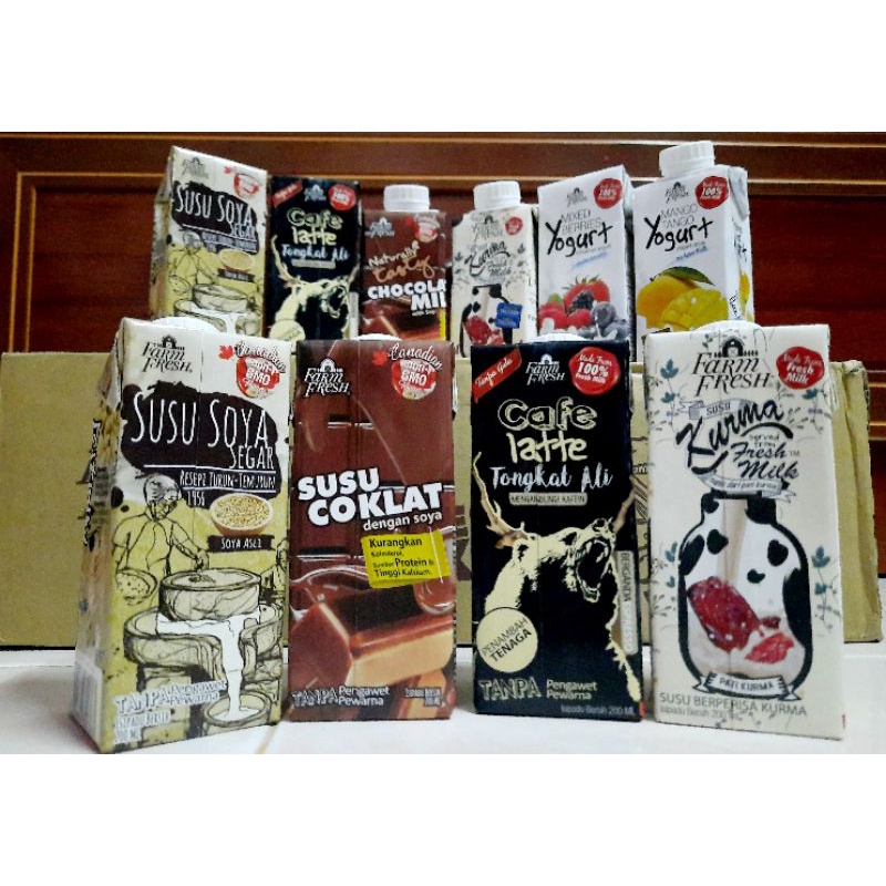 SUSU SEGAR FARM FRESH COKLAT/KURMA/LATTE | Shopee Malaysia