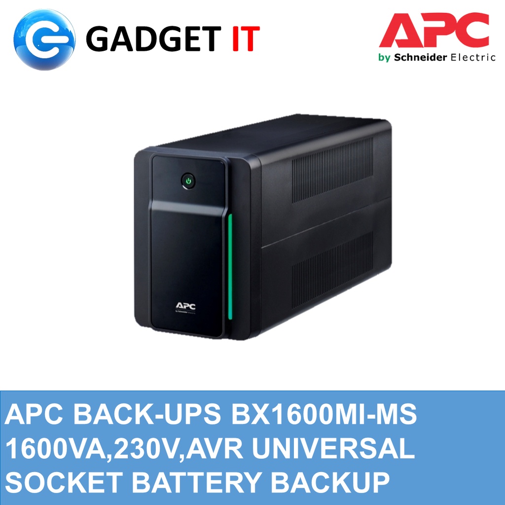 APC BACK-UPS BX1600MI-MS 1600VA,230V,AVR UNIVERSAL SOCKET BATTERY ...