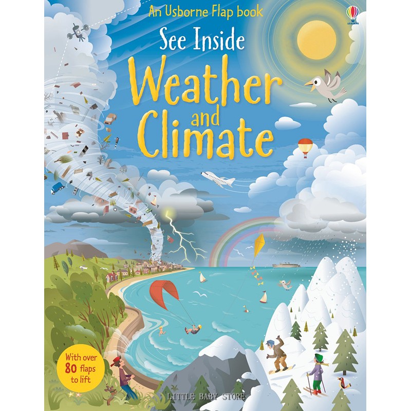 Usborne See inside weather and climate/ flip flap book | Shopee Malaysia