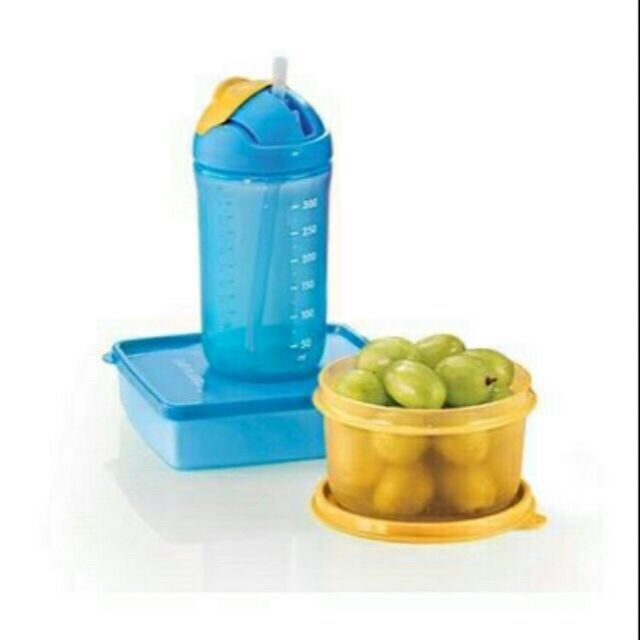 🎉Ready Stock 🔥Tupperware kid set straw tumbler, square keeper & round ...