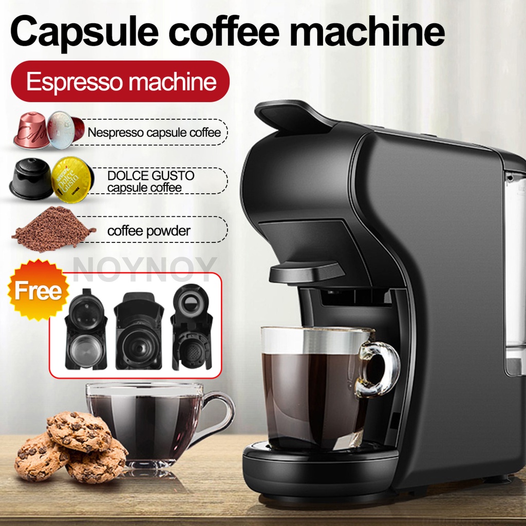 3-in-1 Espresso Coffee Maker Capsule/Ground Coffee, Nespresso/Dolce ...
