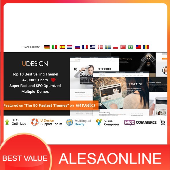 🔥🔥[WORDPRESS THEMES]🔥🔥uDesign - Responsive WordPress Theme🔥🔥 | Shopee Malaysia