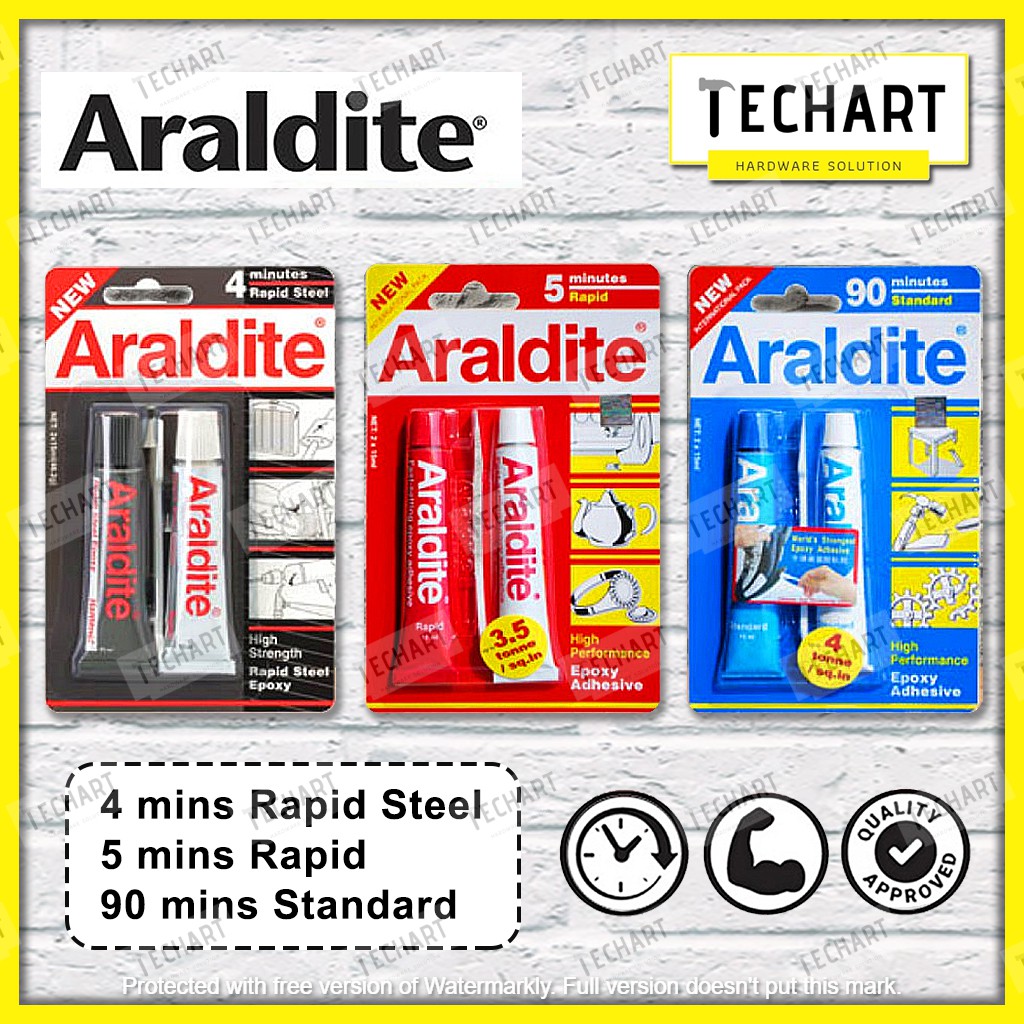 ARALDITE RAPID/ RAPID STEEL/ STANDARD EPOXY ADHESIVE GLUE HIGH ...
