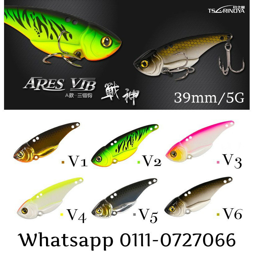 Tsurinoya Malaysia Ares VIB BLADES 5G/39mm; 7G/44mm; 15G/55mm Pancing Fishing Lures | Shopee ...