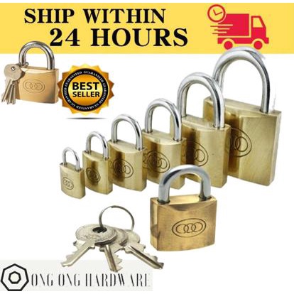 Padlock/Kunci Mangga Tri-circle/Tri-cycle padlock/Brass padlock/Heavy ...