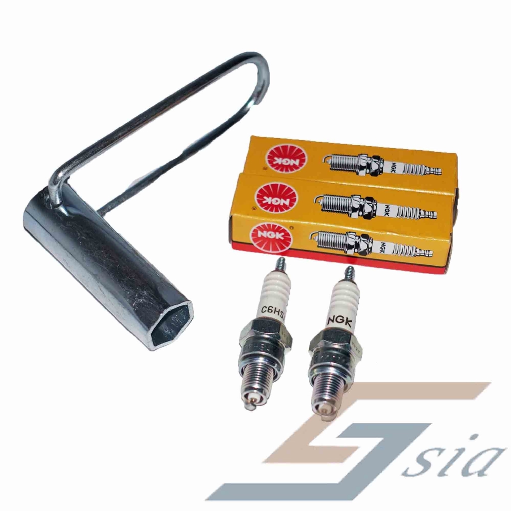 NGK Plug C6HSA (2 pcs) + Plug Spanner | Shopee Malaysia
