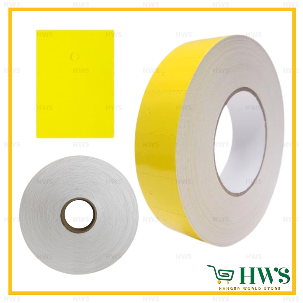 HWS COLORED PRICE LABEL/PRICING GUN PAPER TAG STICKER ROLL/2000PCS ...