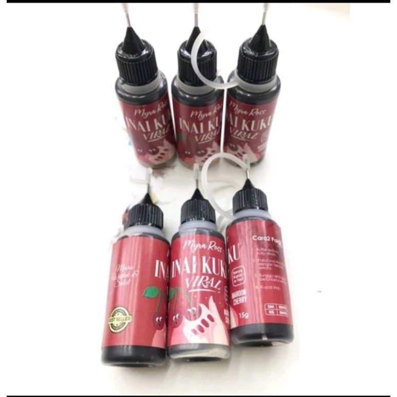 ORIGINAL INAI KUKU VIRAL MESRA WUDHU HENNA NAIL LONG LASTING COLOR MYRA ...