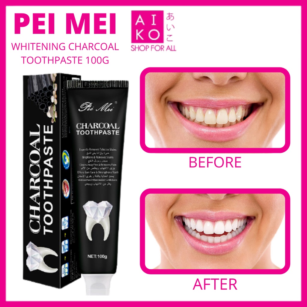 (AIKO)WHITENING CHARCOAL TOOTHPASTE / PEI MEI CHARCOAL TOOTHPASTE 100G ...