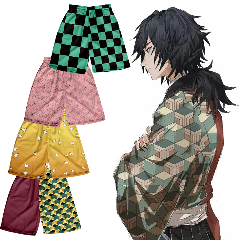 Hot Demon Slayer Pants Beach Shorts Pants Cosplay Clothing Sweatpants ...