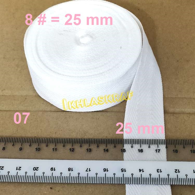 ( BJ 0538 ) 2#-8# tali barut kain putih polyester gulung 10 meter ...