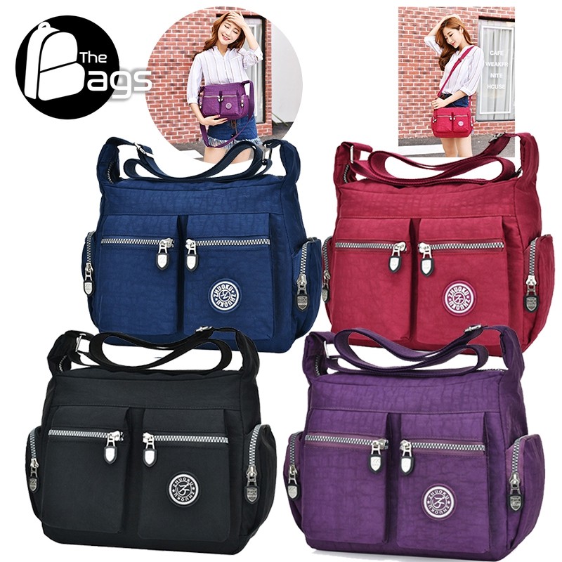 TheBags Simple Casual Women Single Shoulder Diagonal Nylon Bag Multi ...