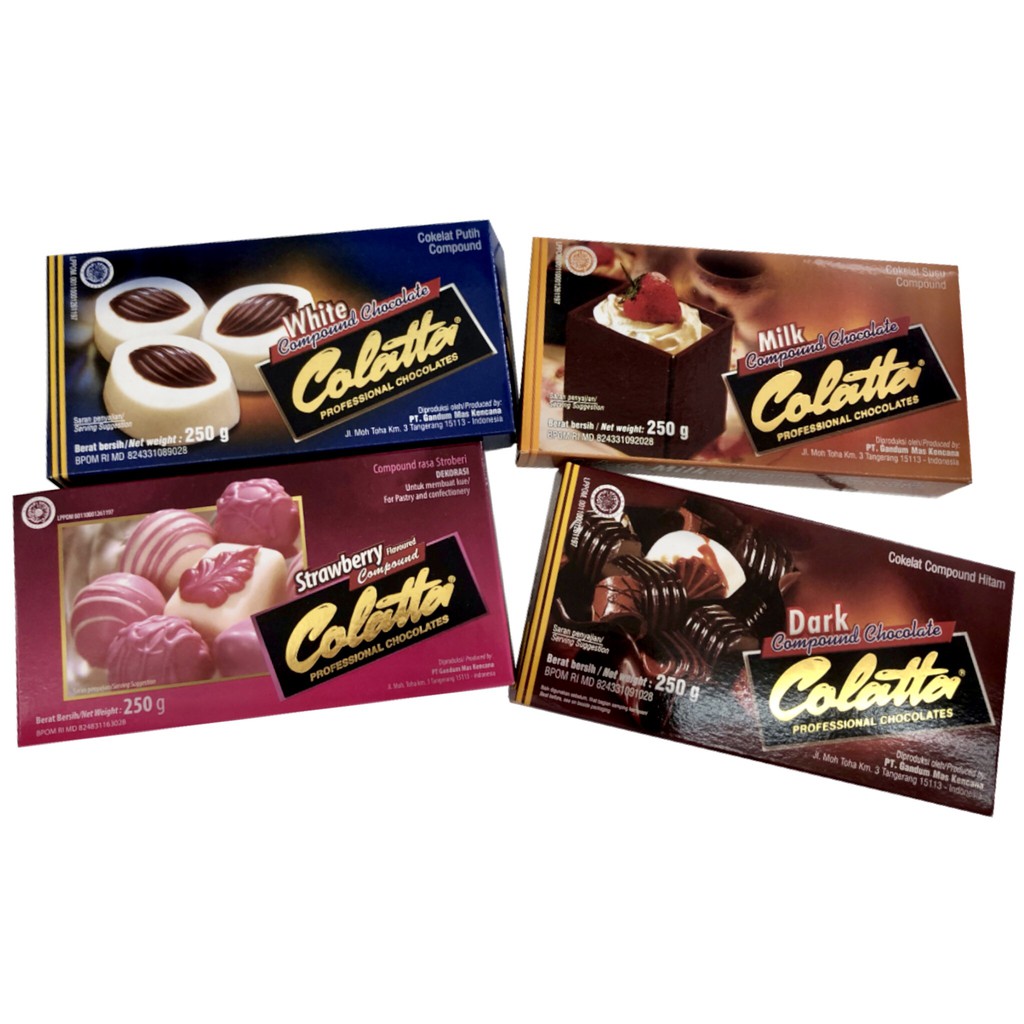 Colatta Compound Block Chocolate 250gm (Milk/White/Dark/Strawberry ...