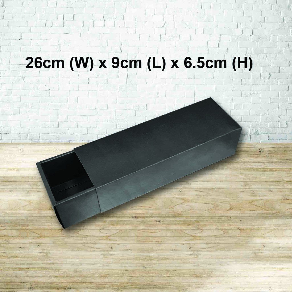 26x9x6.5 Longish Black Box | Black Kraft Box | Slide in Black Box ...