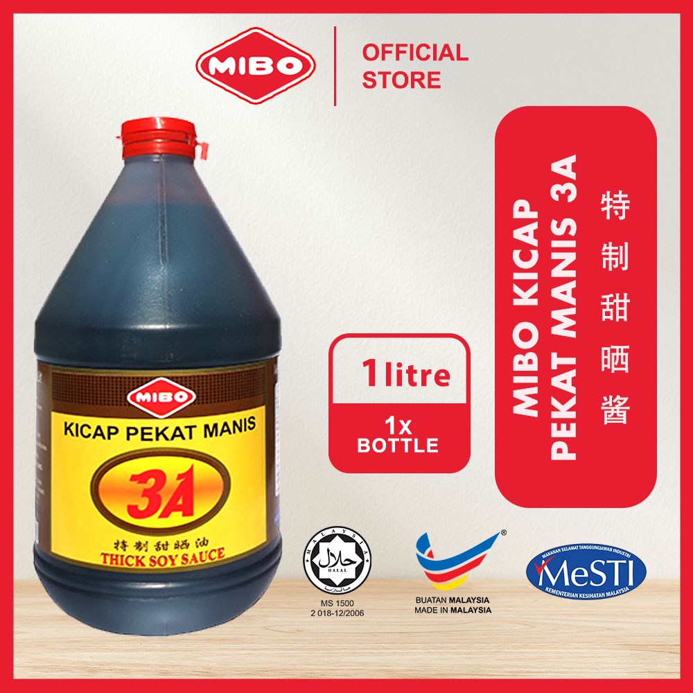 [Ready Stock] MIBO 3A Kicap Pekat (Manis) 150ml, 350ml, 640ml ,1Liter ...