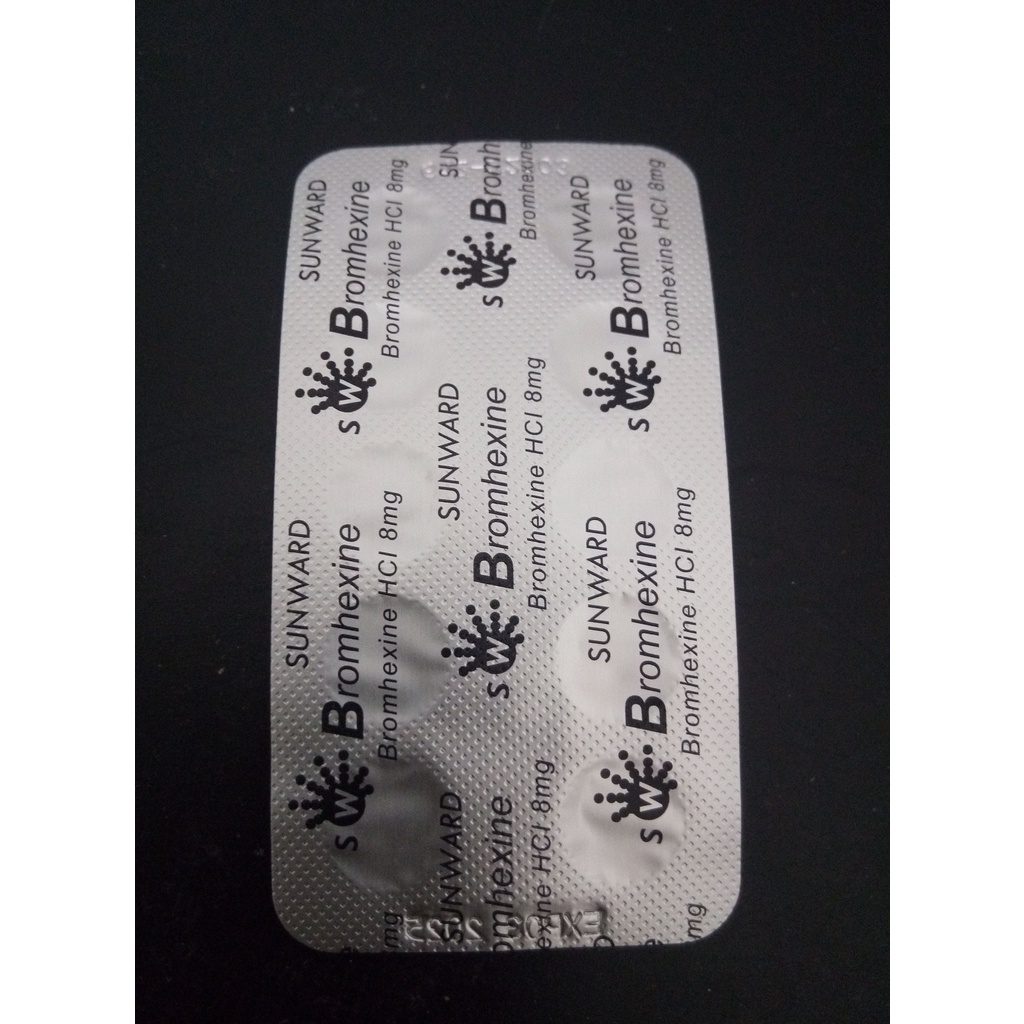 SW Bromhexine Tablet, Bromhexine Hydrocloride 8mg 10pcs, Sunward ...