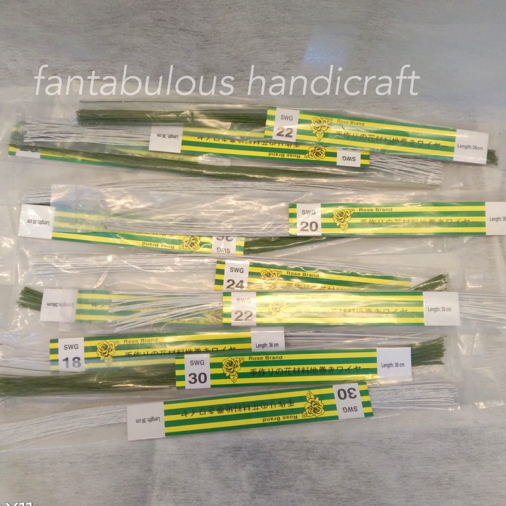 Floral Wire / Dawai Bunga / Dawai halus Bunga Gubahan Green Floral Wire ...