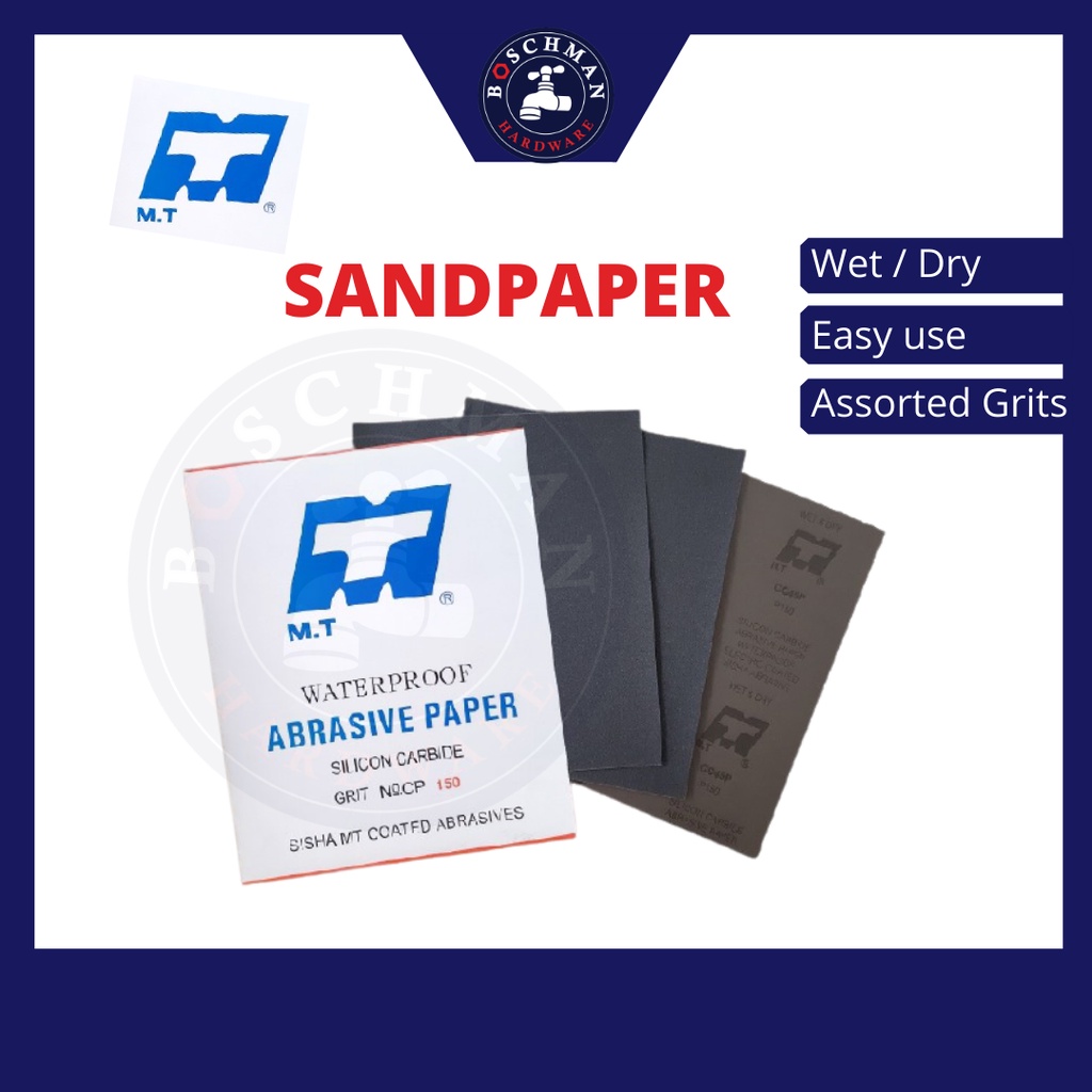 MT Sandpaper Wet Dry Sand Paper Abrasive Paper Waterproof Electro ...