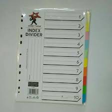 Luckystar Colour Index Divider A4 –10 Tabs | Shopee Malaysia