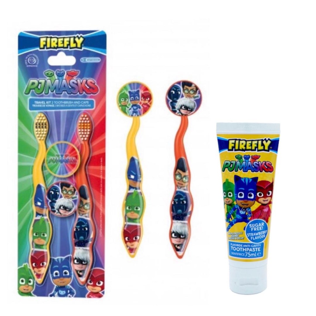Firefly PJ Masks Sugar Free Toothbrush & Toothpaste set 75ml | Shopee ...