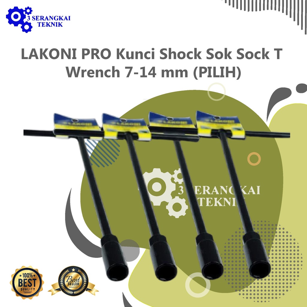 Lakoni PRO T Wrench Sock Shock Wrench 7-14 mm (SELECT) | Shopee Malaysia