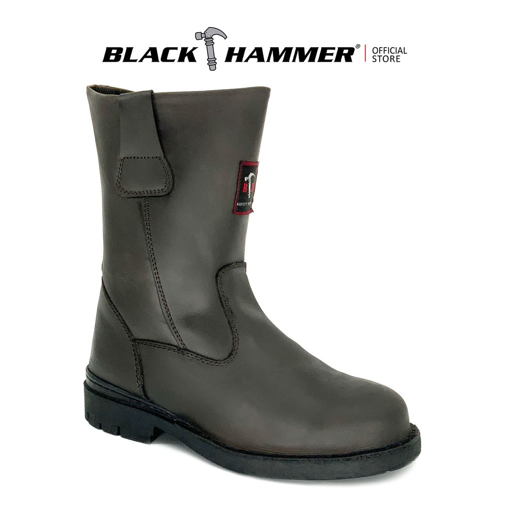 🔥READY STOCK🔥 KASUT KULIT KESELAMATAN BLACK HAMMER Safety Boot / Heavy Duty Assistant / 4666 ...