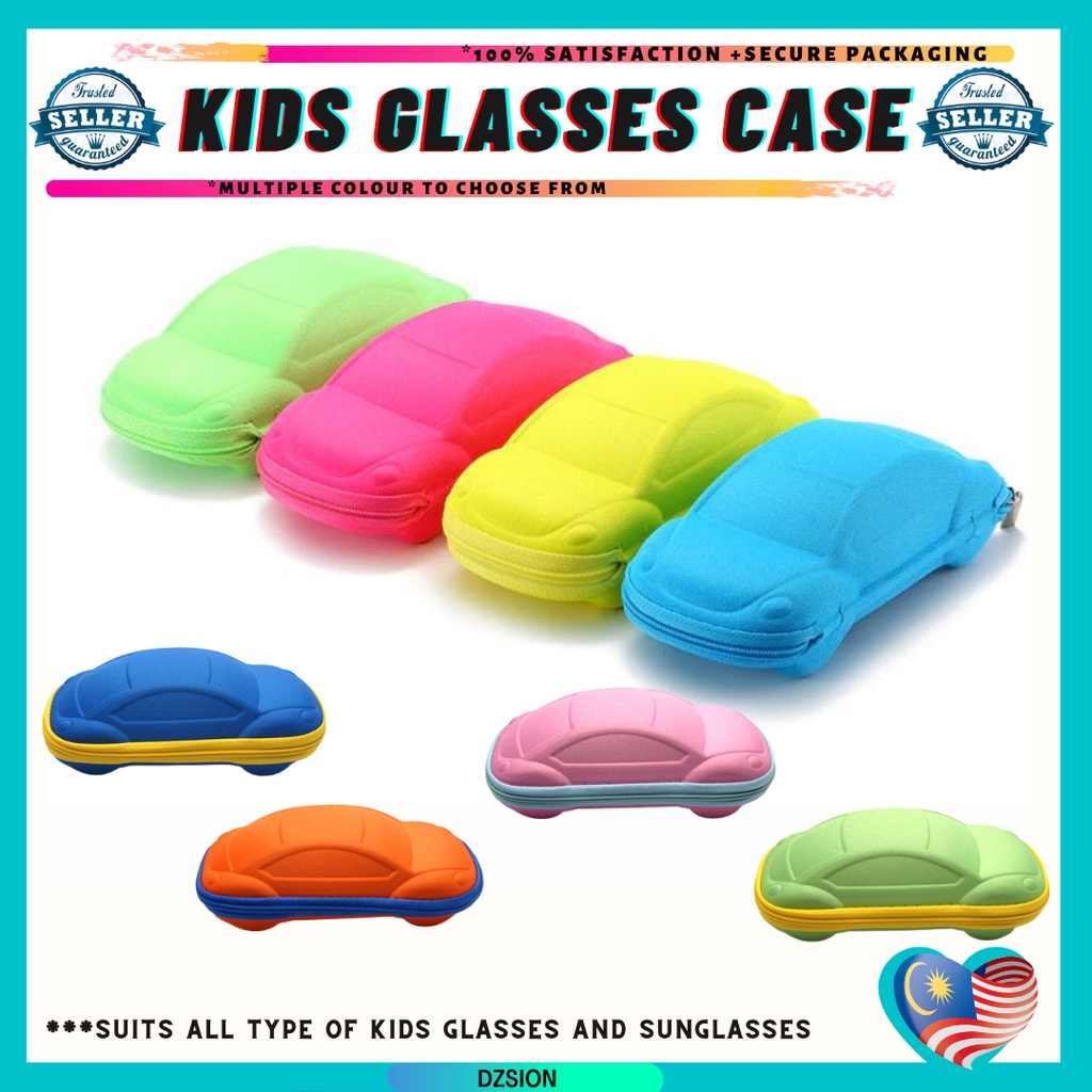 Kids Car Shape Glasses Cases With Zipper - Cermin Mata Zipper ...