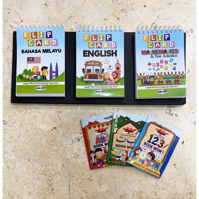 Flip card ABC English , Bahasa Melayu & MATH (Learning Aid) | Shopee ...
