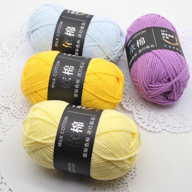 Milk Cotton baby wool color palette 3. Cotton Yarn Roll | Shopee Malaysia