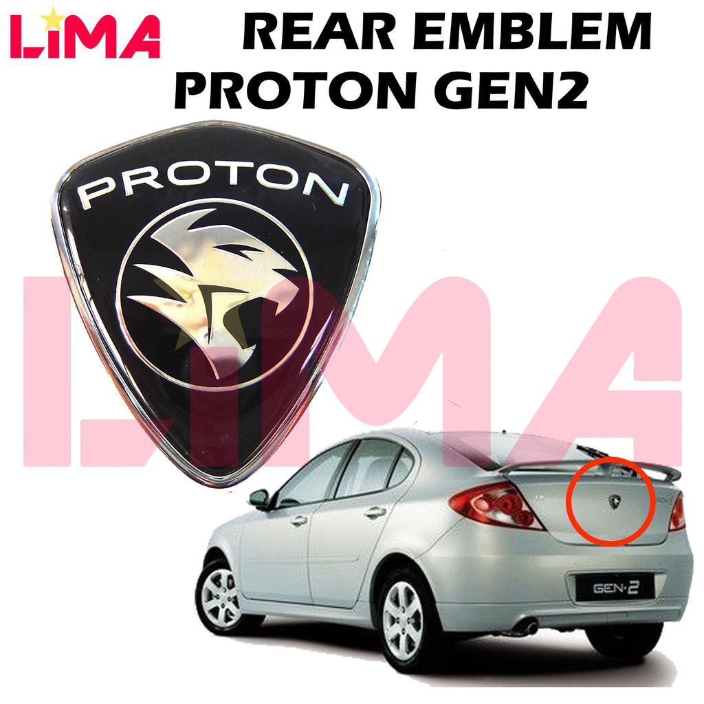 PROTON GEN2 REAR EMBLEM LOGO BLACK *ORIGINAL* | Shopee Malaysia