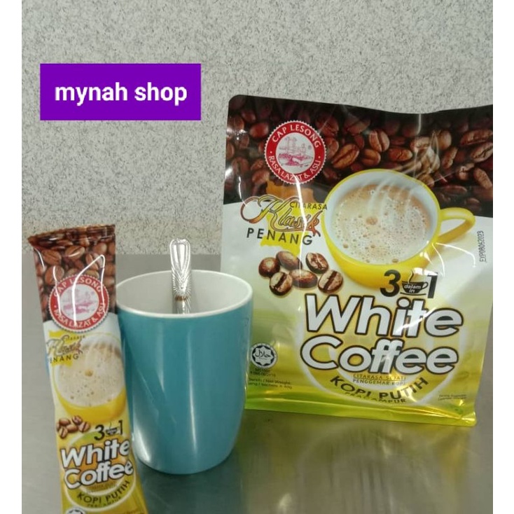 💯 Ready Stock 3in1 White Coffee Citarasa Klasik Penang Cap Lesong (40g x 15 sachet) | Shopee ...
