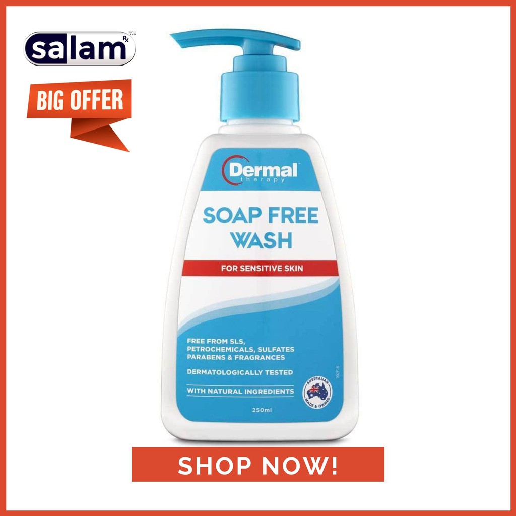 [READY STOCK!!!] DERMAL THERAPY SOAP FREE WASH FOR SENSITIVE SKIN 250ML ...