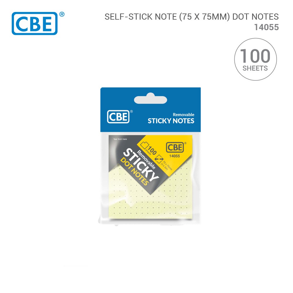 CBE 14055 Self-Stick Note DOT NOTES (75 X 75mm/ 100 Sheets) | Shopee ...