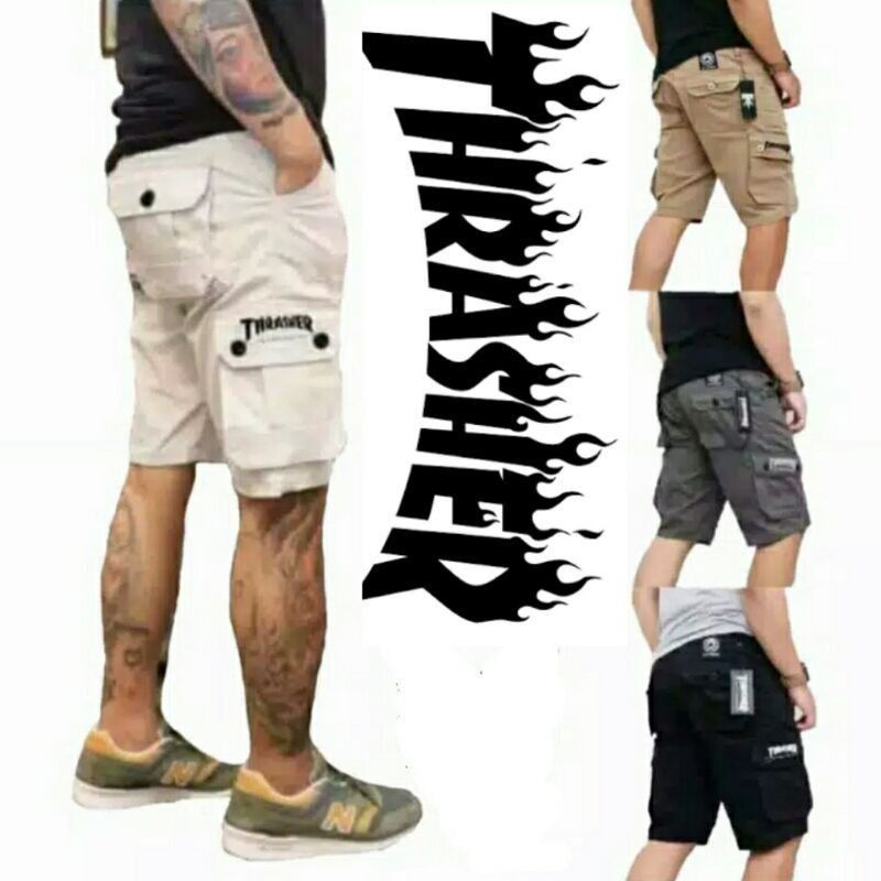 Short CARGO Pants SIZE 27-38 Black MOCA Gray CREAM | Shopee Malaysia