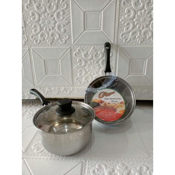 Calypso Glass Lid Milk Pot/STAINLESS Pot/Handle Pot/Multipurpose ...