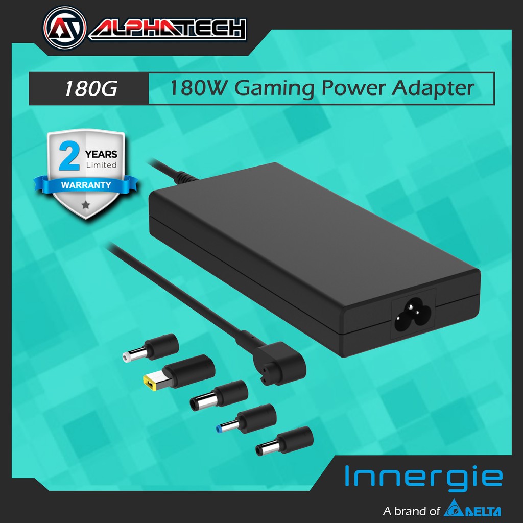 Innergie 180G Gaming Power Adapter, 180W, Acer, Asus, ROG Alienware ...