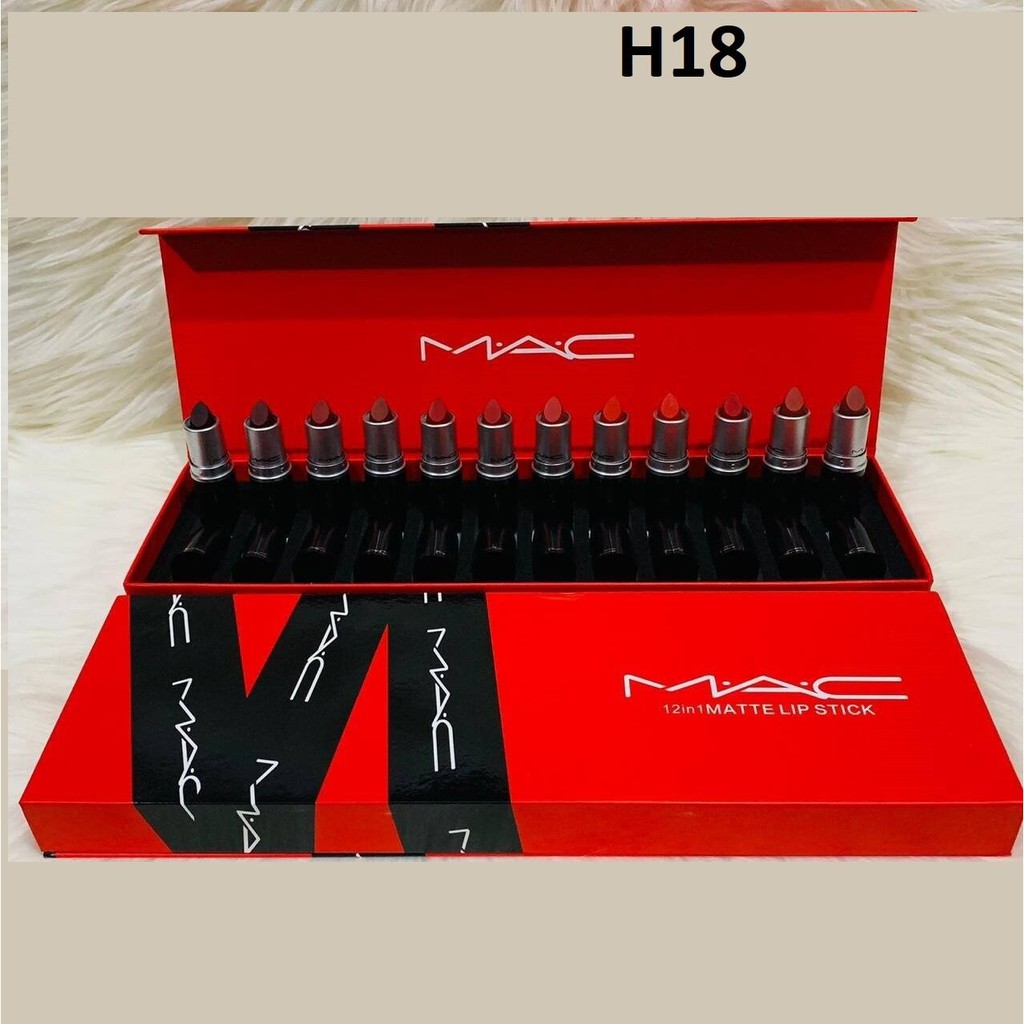 MAC Limited Edition Gift Box Bullet | Lipstick Set 12 Pack | Shopee ...