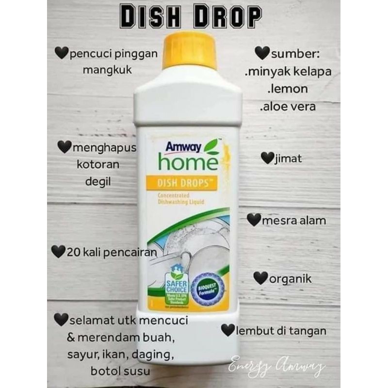 DISH DROPS Concentrated Dishwashing Liquid (1L) | Shopee Malaysia