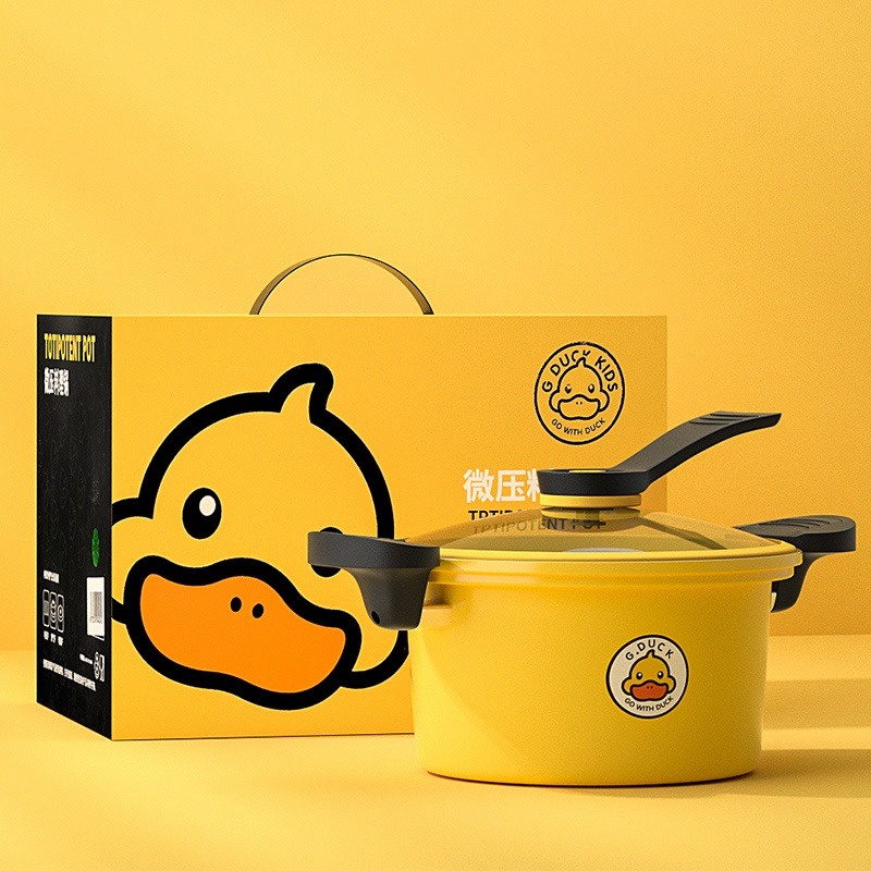 G. Duck Kids 3.5L Yellow Duck Micro Pressure Cooking Pot Multi-Function ...