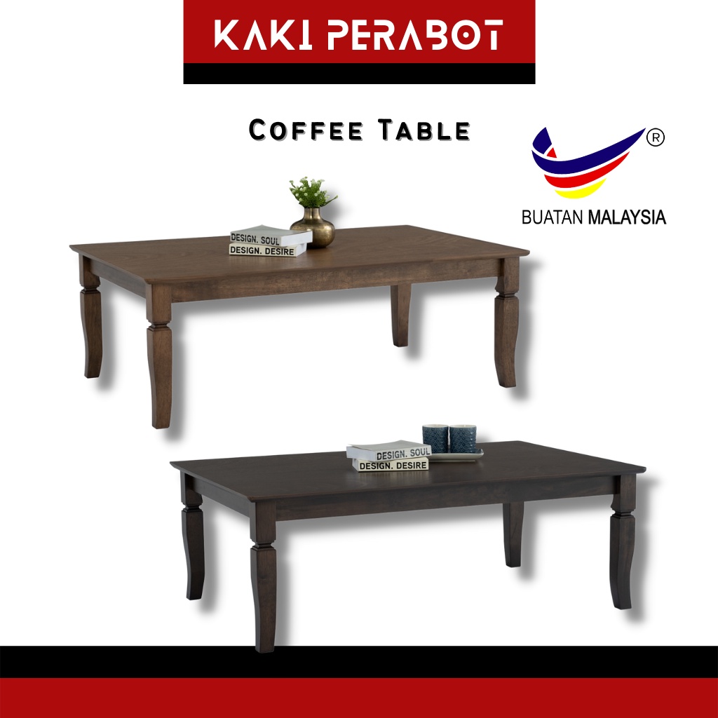 MINA Wood Coffee Table Modern Living Room Table Sofa Meja Kopi Ruang ...
